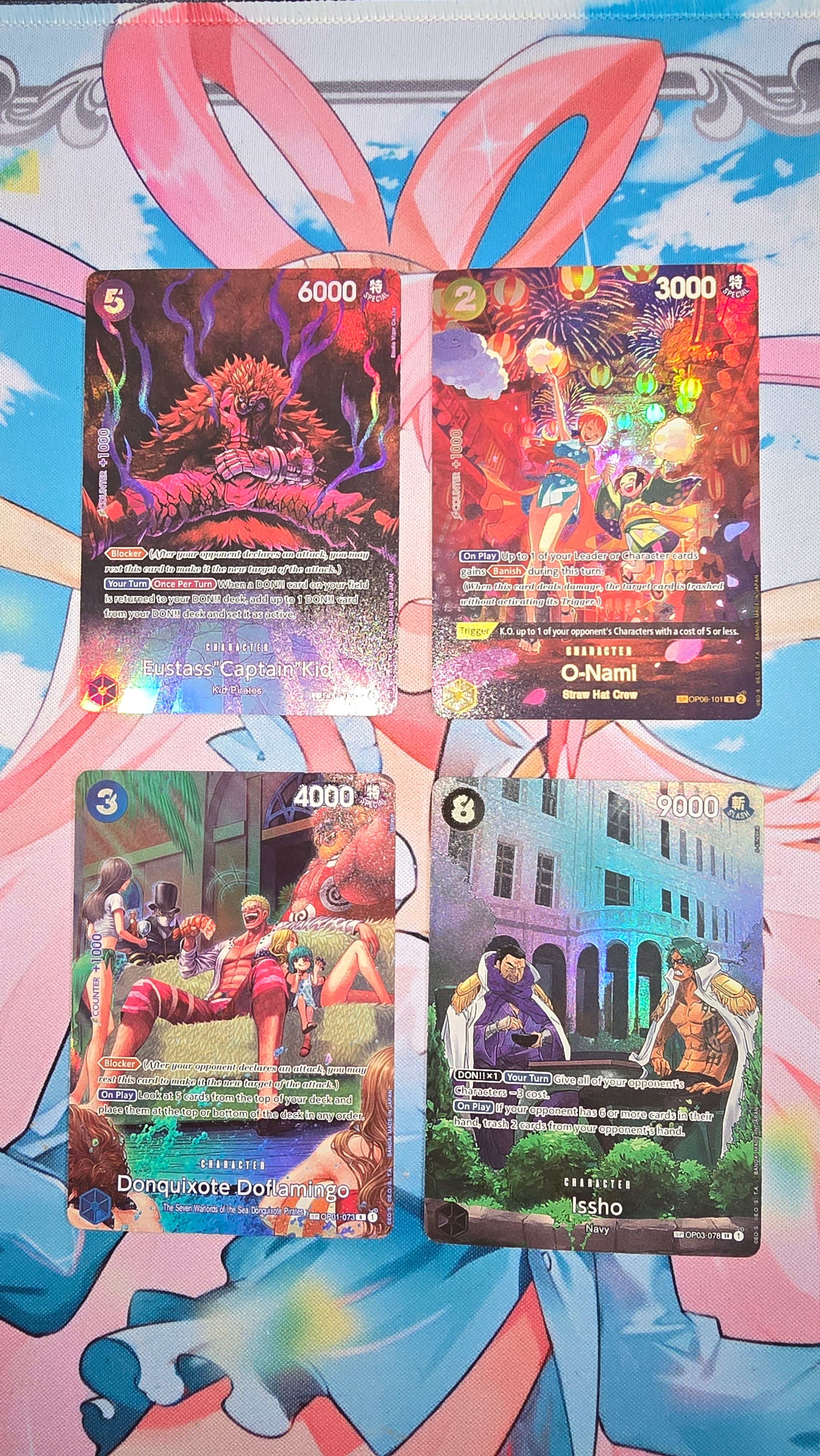 O-Nami, Eustass Kidd, Doflamingo & Issho SP One Piece Card Game OP TCG ...