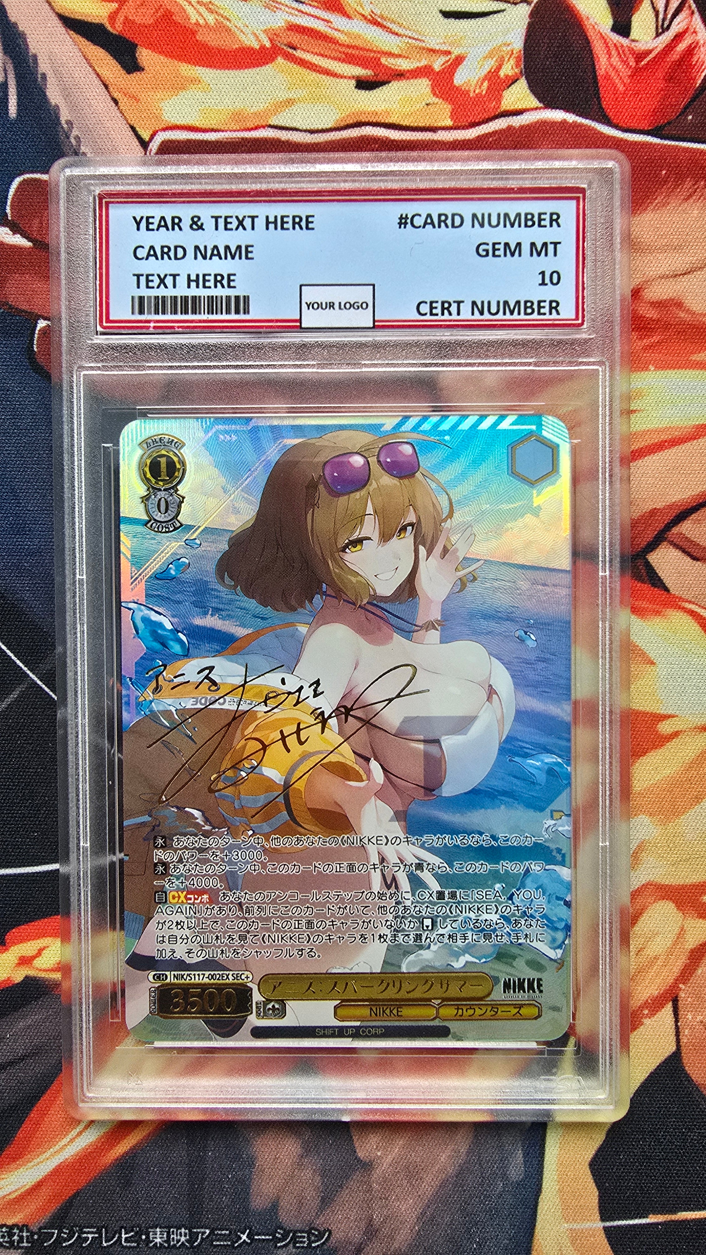 Graded PSA Style Weiss Schwarz SIGNED NIKKE NIK/S117-002EX SEC+ Anise ...