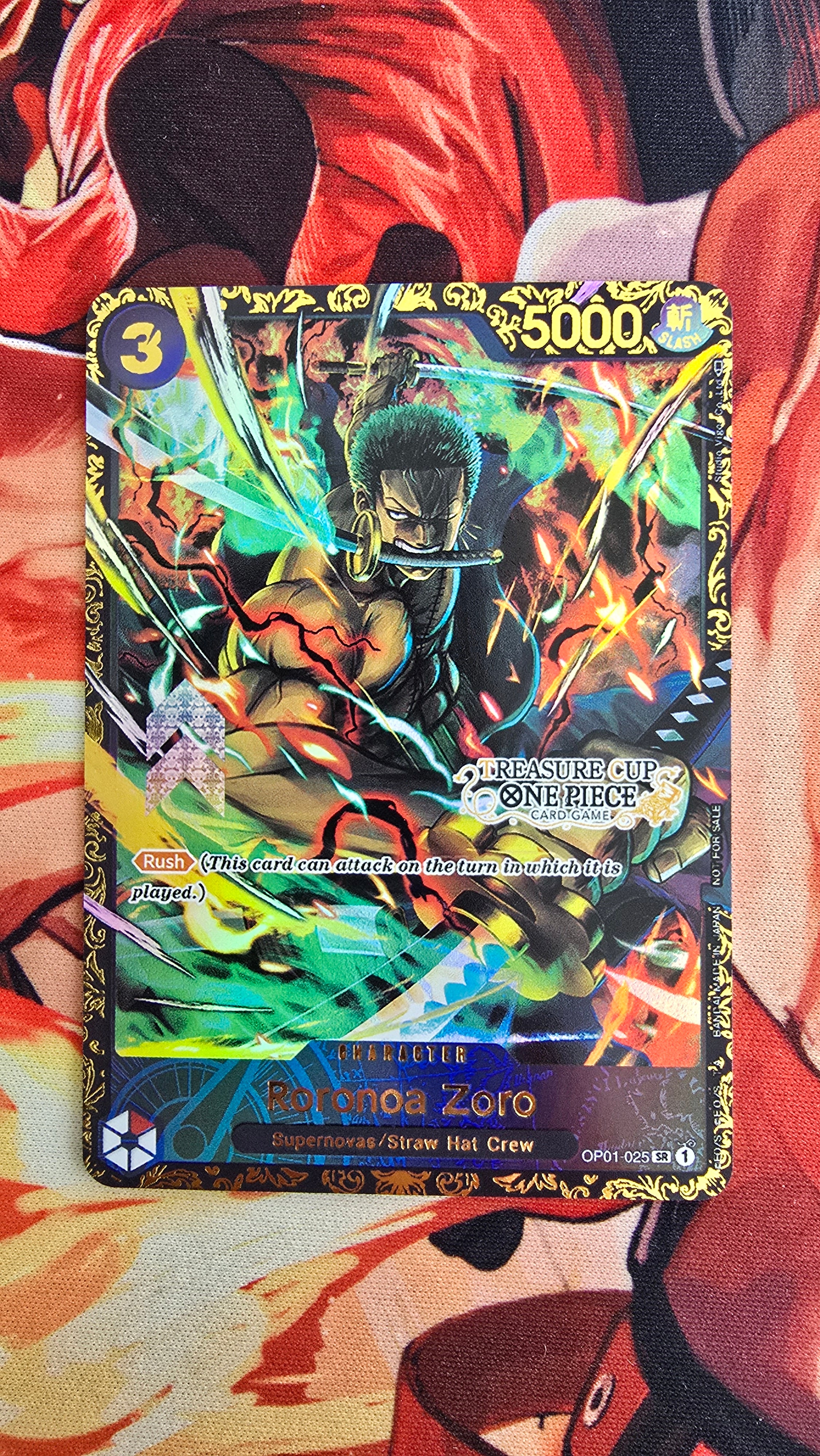 Roronoa Zoro OP01-025 Top Prize Flagship TCG Textured Premium Promo OP ...