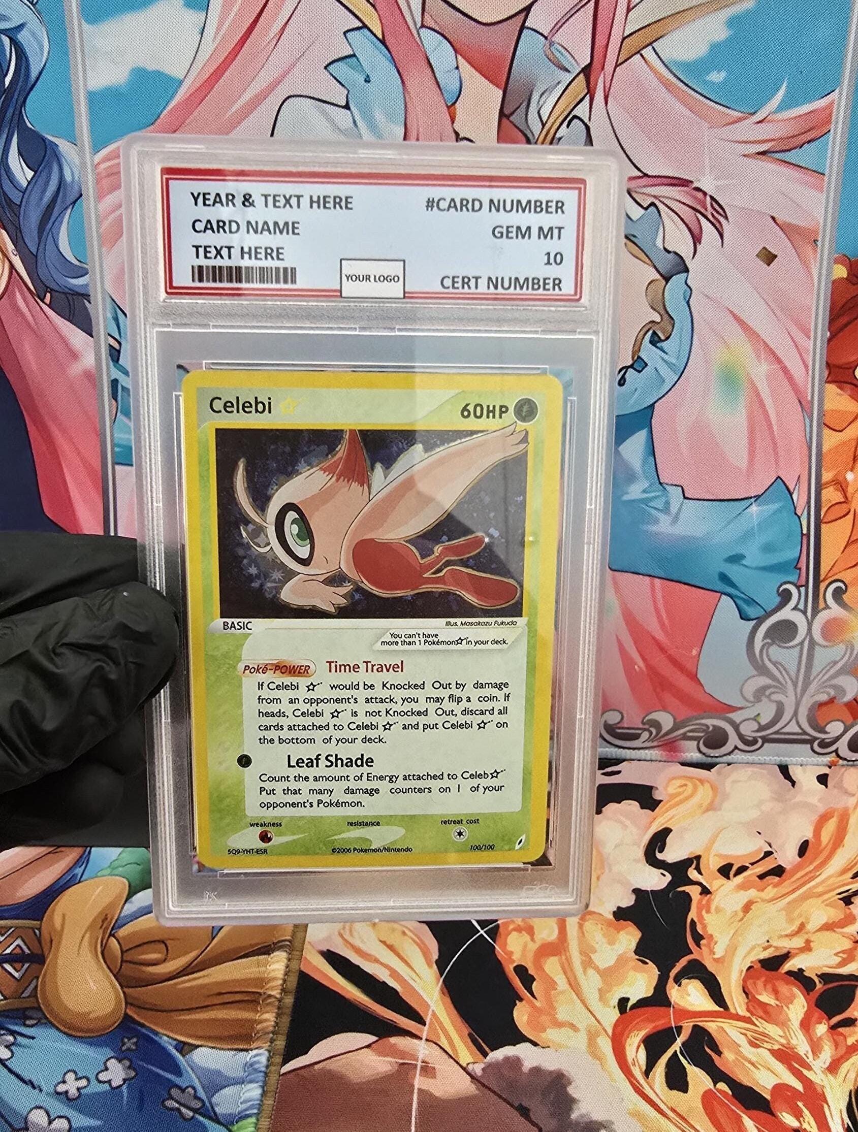 Graded PSA Style 2006 Celebi Gold Star 100/100 Ex Crystal Guardians Tc ...