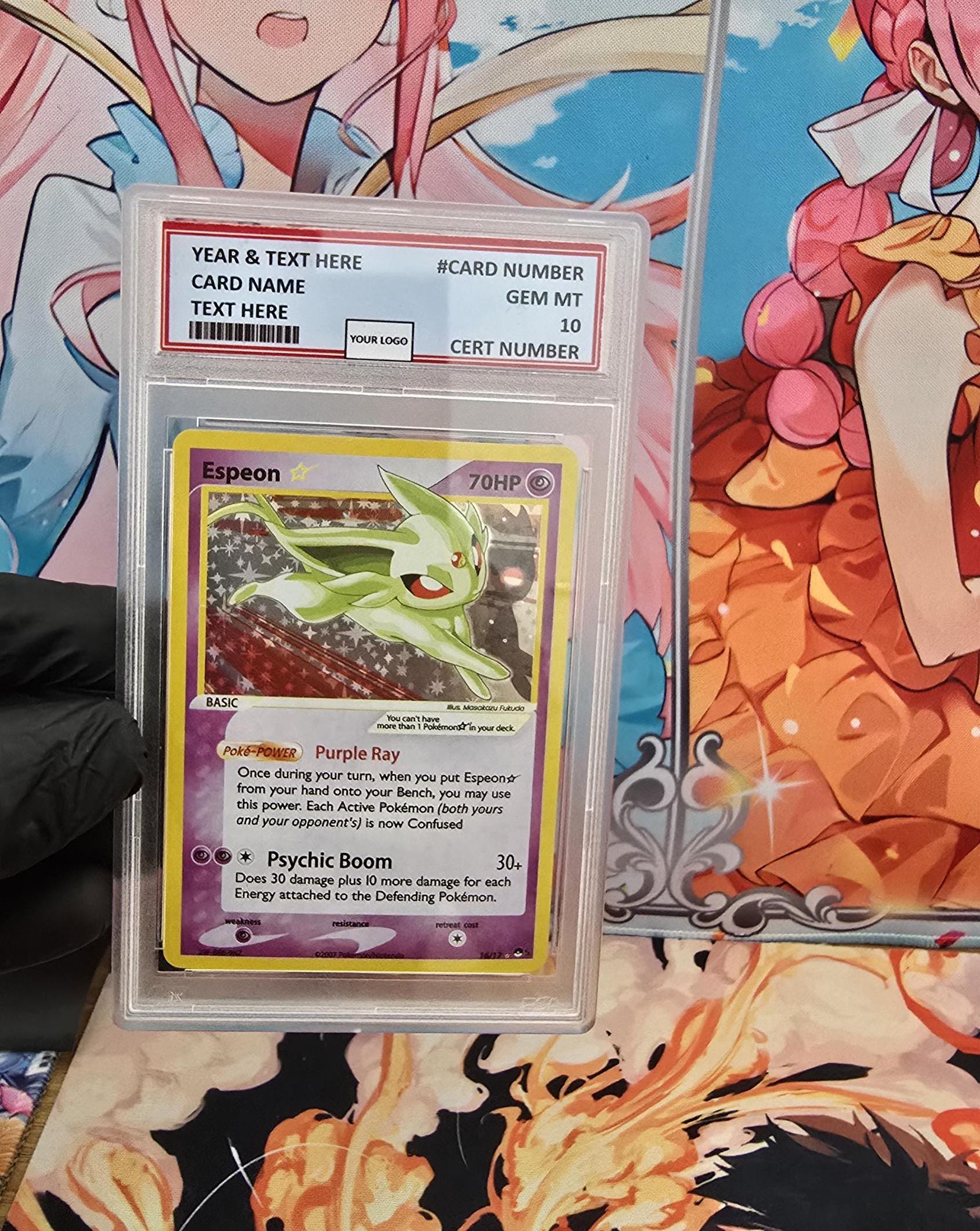 Graded PSA Style 2007 Espeon Gold Star 16/17 Pop Series 5 Tcg Slab Ful ...