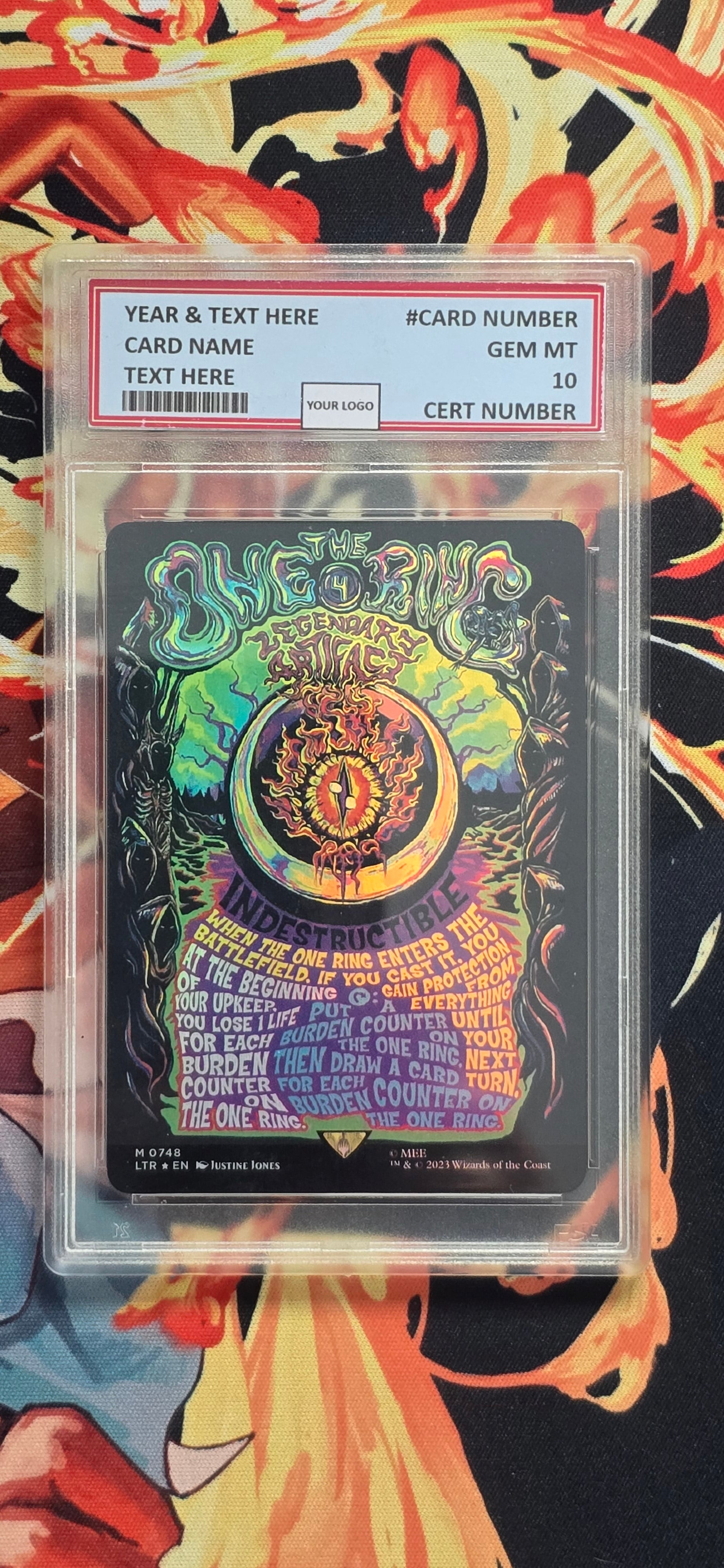 Graded PSA Style The One Ring Legendary Artifact TCG Proxy Card Slab ...