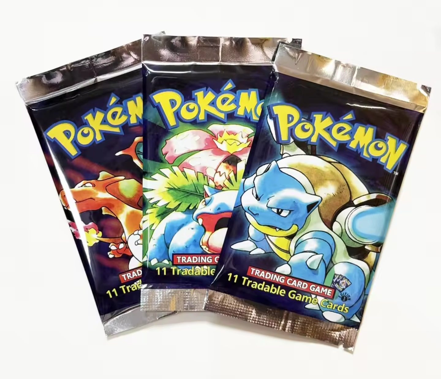 WOTC 1999 1st Edition Sealed Booster Packs (11 cards) Pokemon Base Set ...