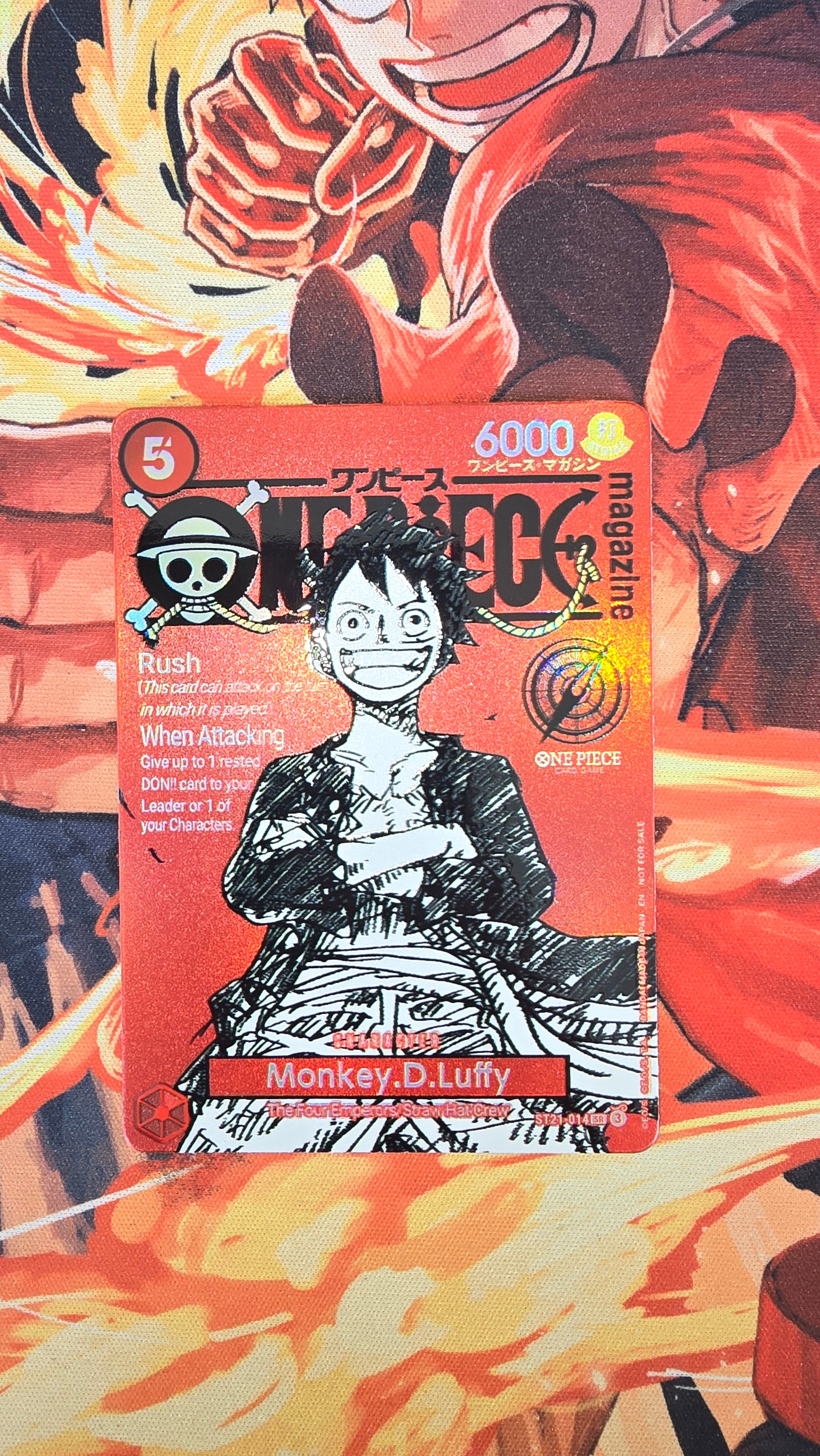 Magazine Promo Monkey D Luffy Textured One Piece Card Game OP TCG Prox ...